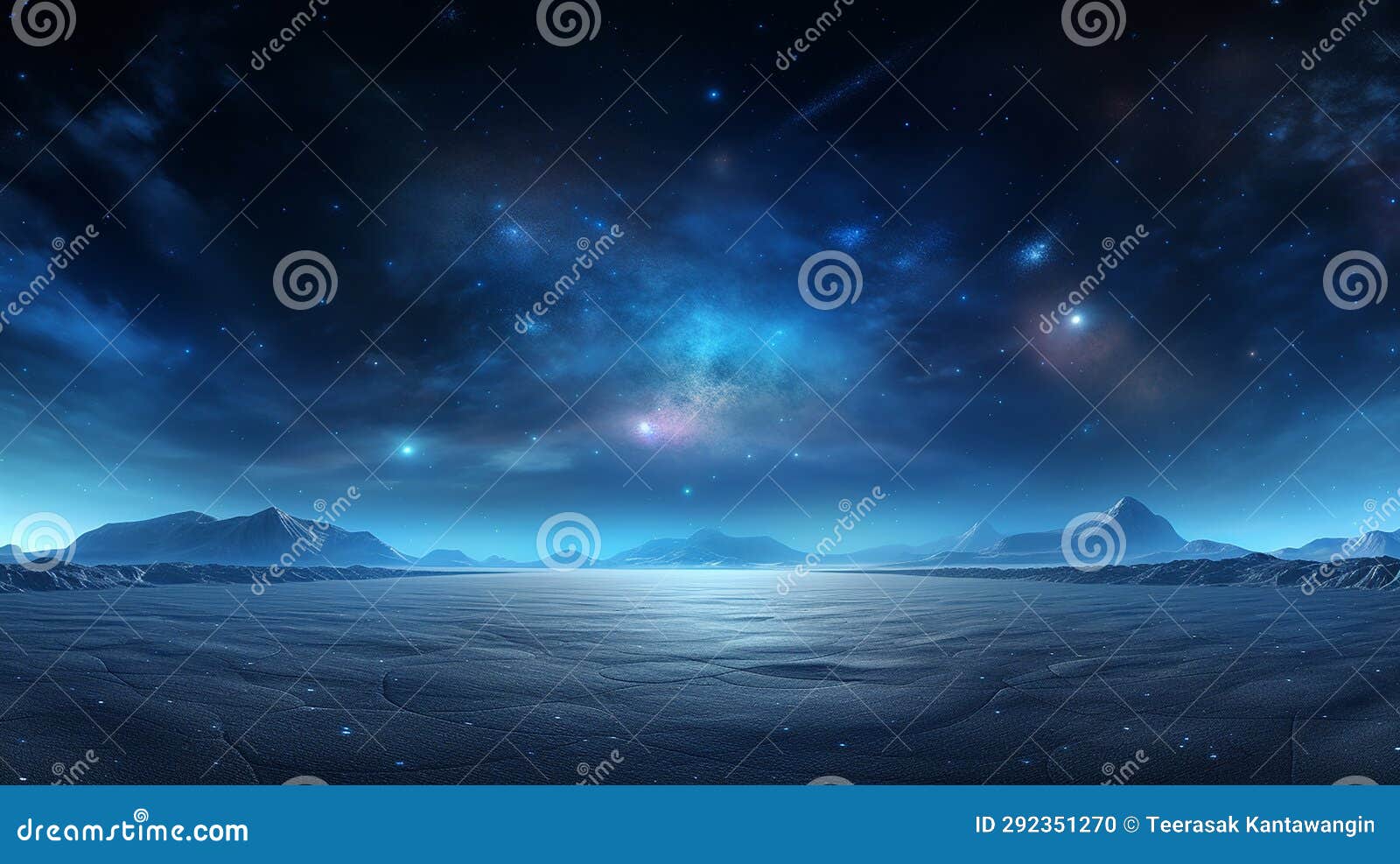 360 Degree Equirectangular Projection Space Background with Nebula and ...