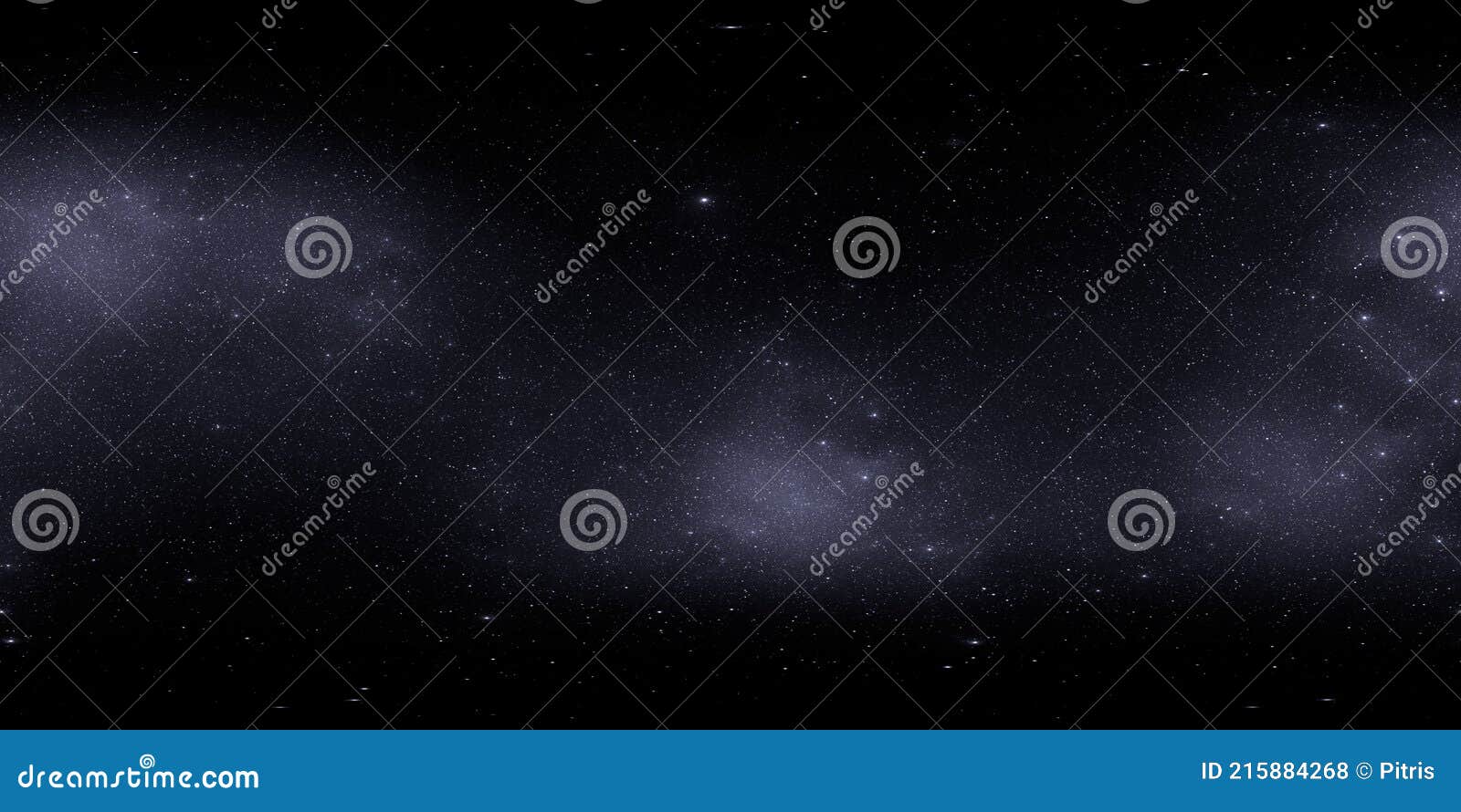 360 Degree Equirectangular Projection Space Background with Nebula and ...