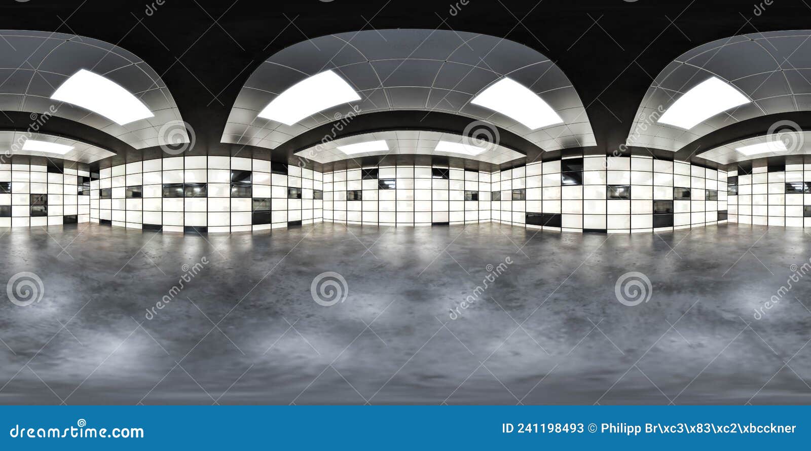 360 Degree Full Panorama Environment Map Of Empty Hall With Tile ...