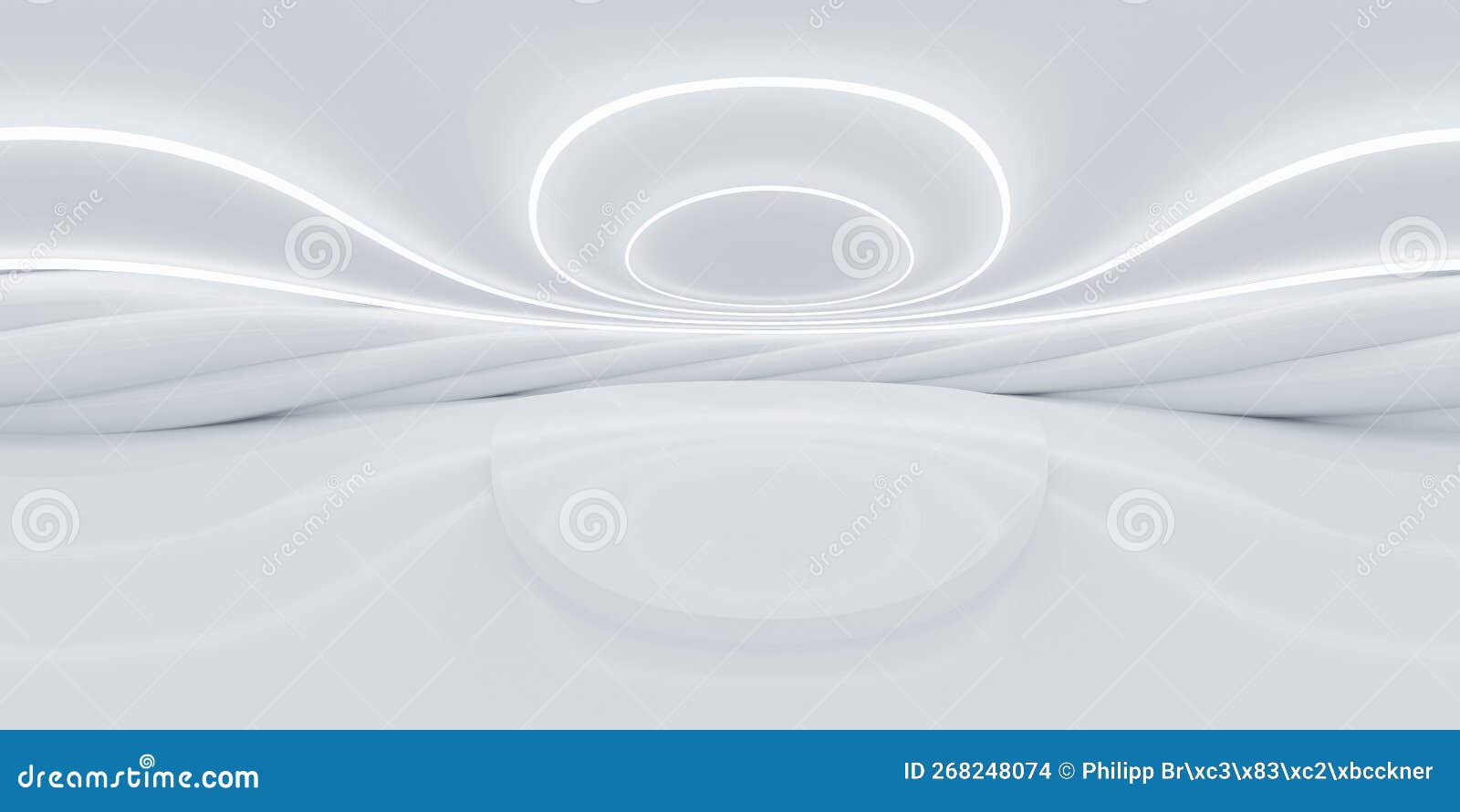 360 Degree Full Panorama Environment Map of White Minimalistic Studio ...
