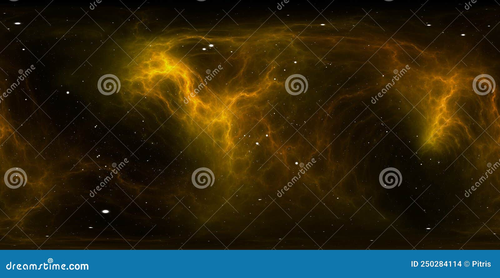 360 Degree Full Sphere Panoramic Deep Outer Space Background with Giant ...