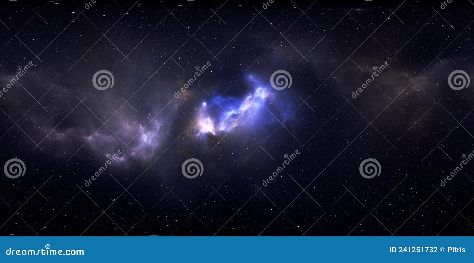 360 Degree Full Sphere Panoramic Space Background with Starfield and ...