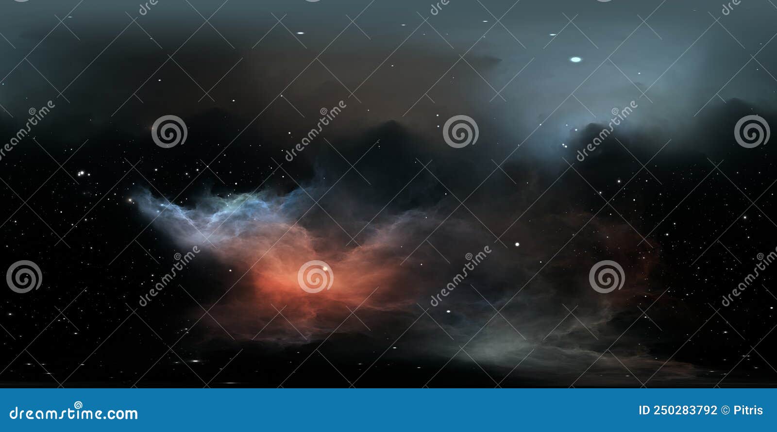 360 Degree Full Sphere Panoramic Space Background with Starfield and ...