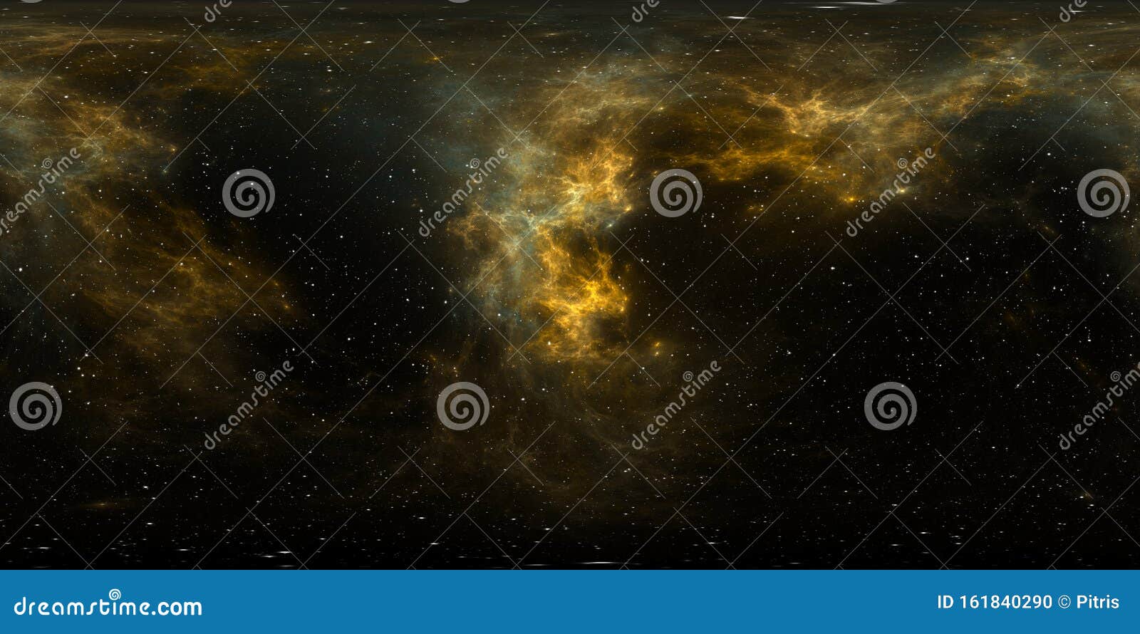 360 Degree Giant Nebula after a Supernova Explosion, Equirectangular ...