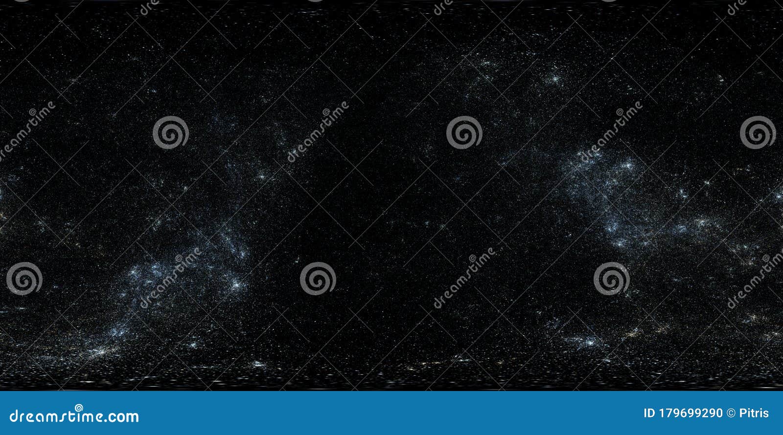 360 Degree High Detailed Space Background with Stars. Panorama ...