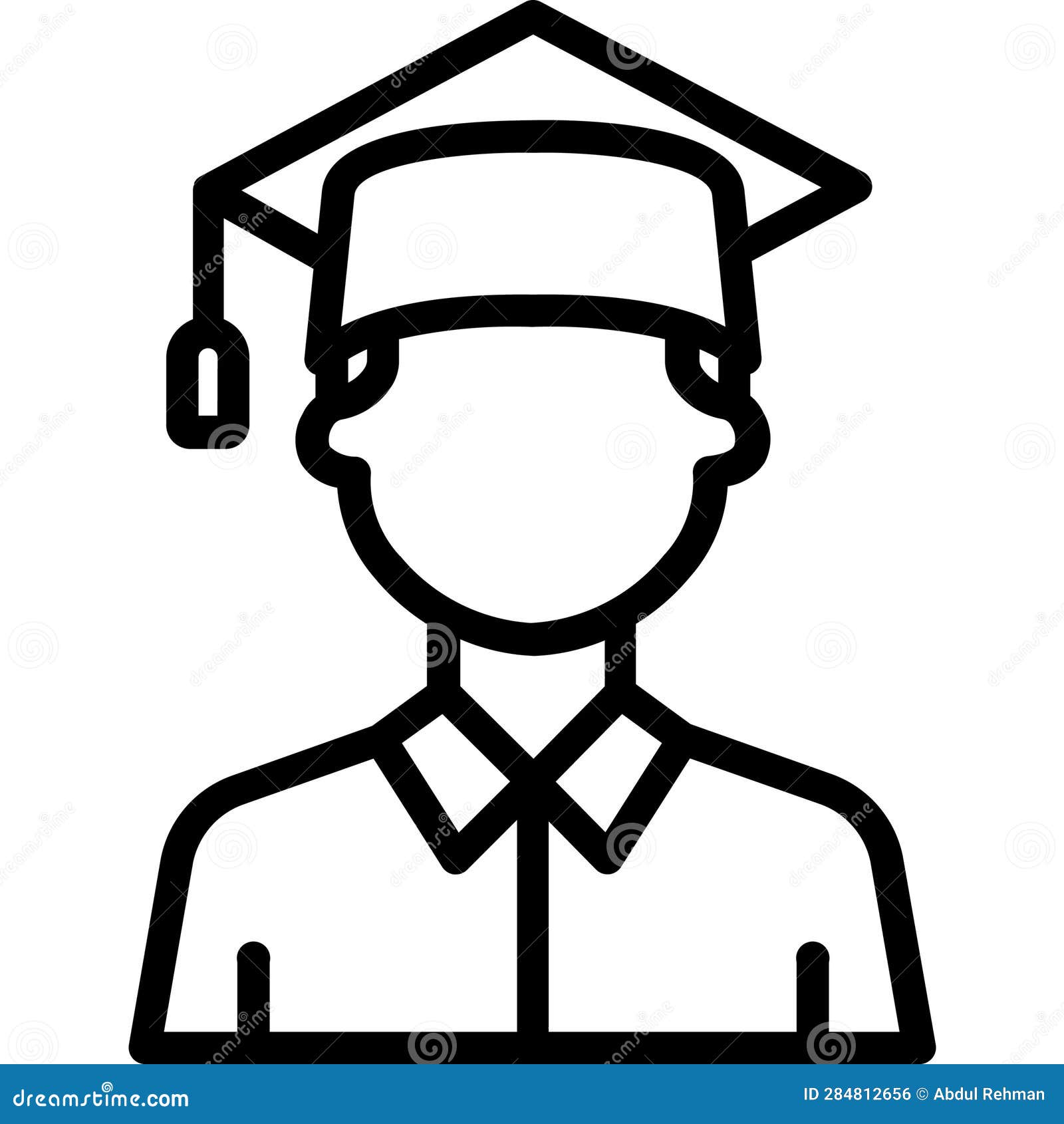 Degree Holder Outline Vector Icon that Can Easily Edit or Modify. Stock ...