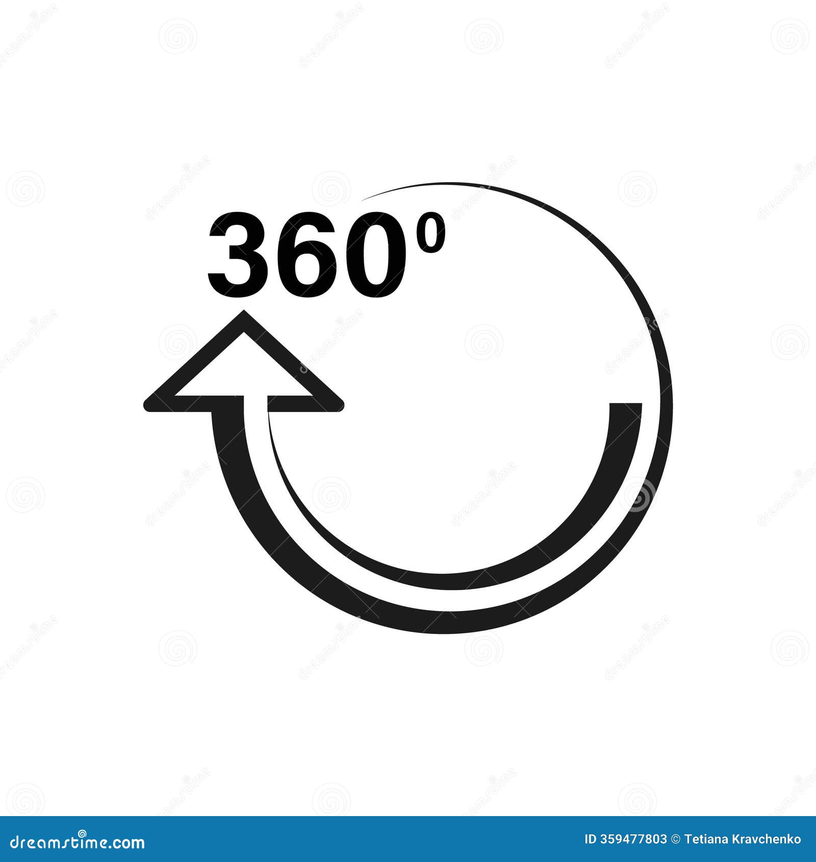 45 90 120 180 360 Degree Icon Set In Flat Style. Different Degree View ...