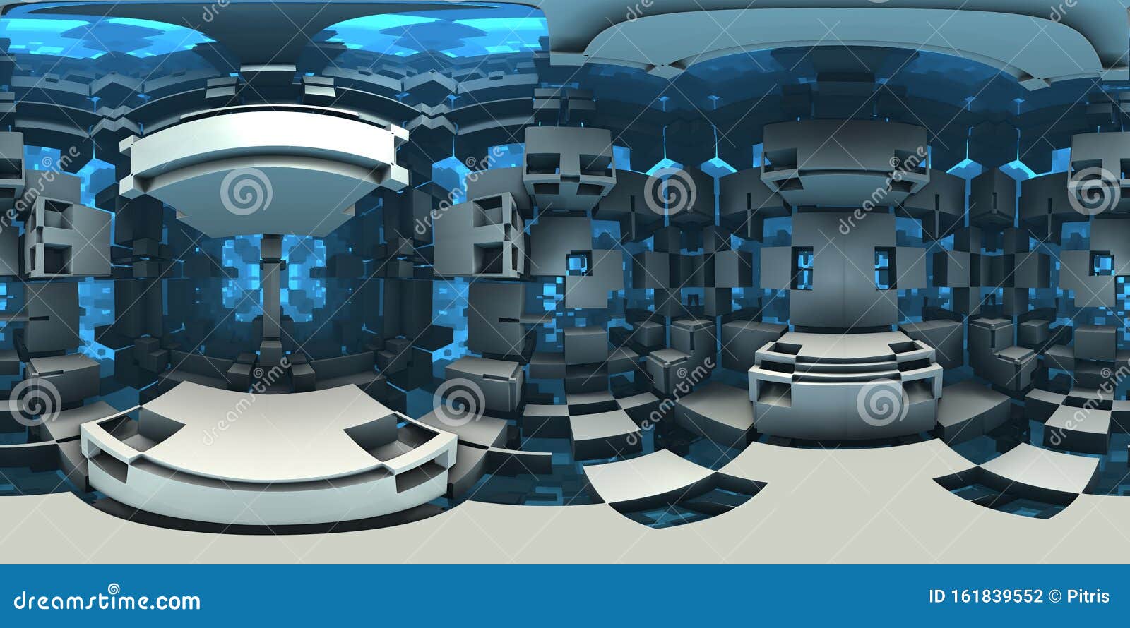 360 Degree Labyrinth, Alien Structure, Equirectangular Projection ...