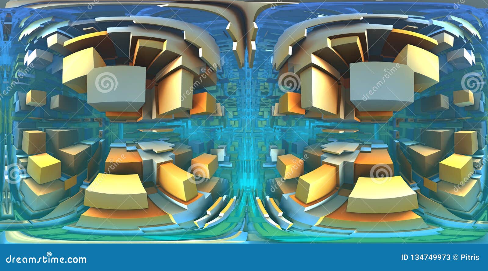 360 Degree Labyrinth, Abstract Maze Background Panorama ...