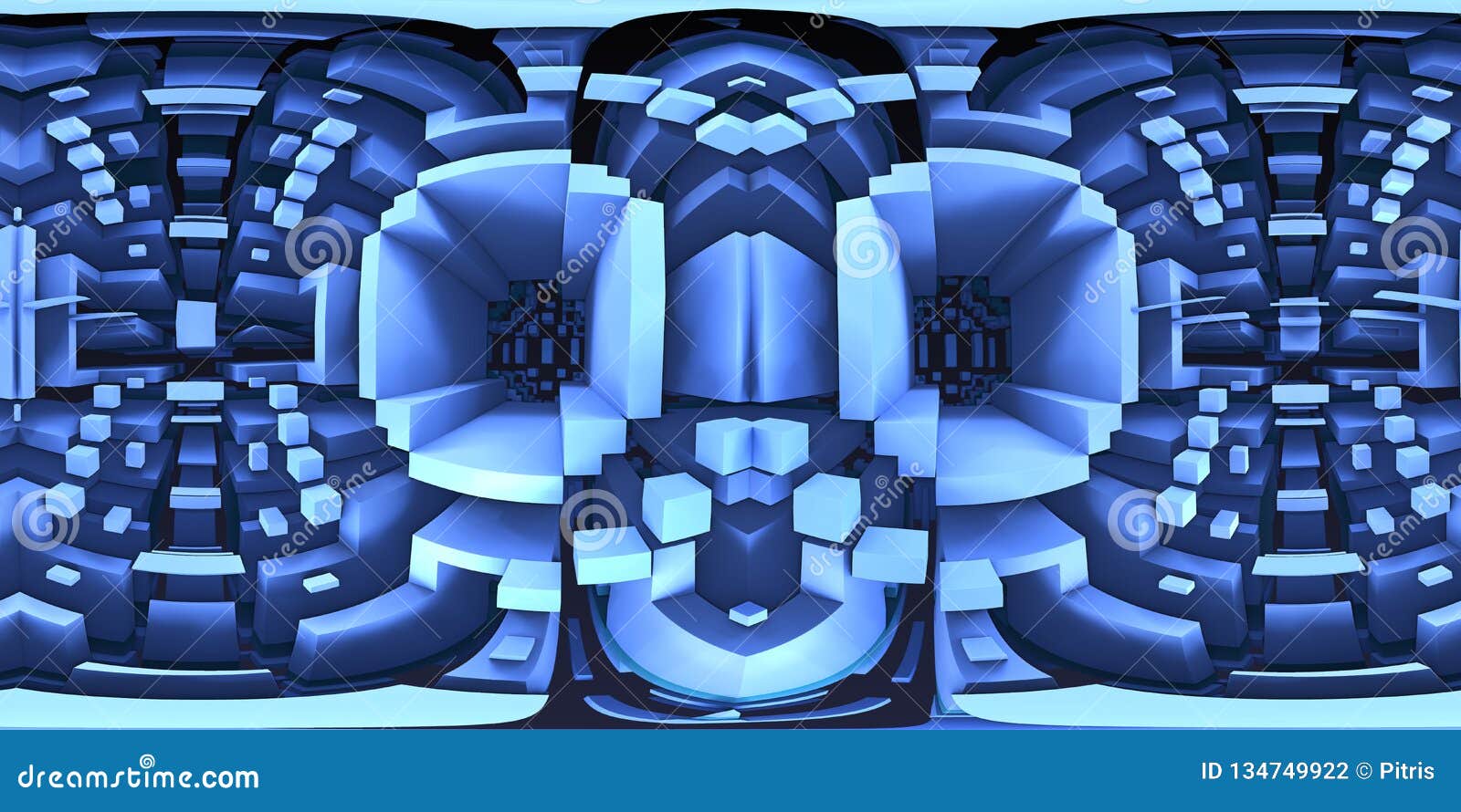 360 Degree Labyrinth, Abstract Maze Background, Equirectangular ...