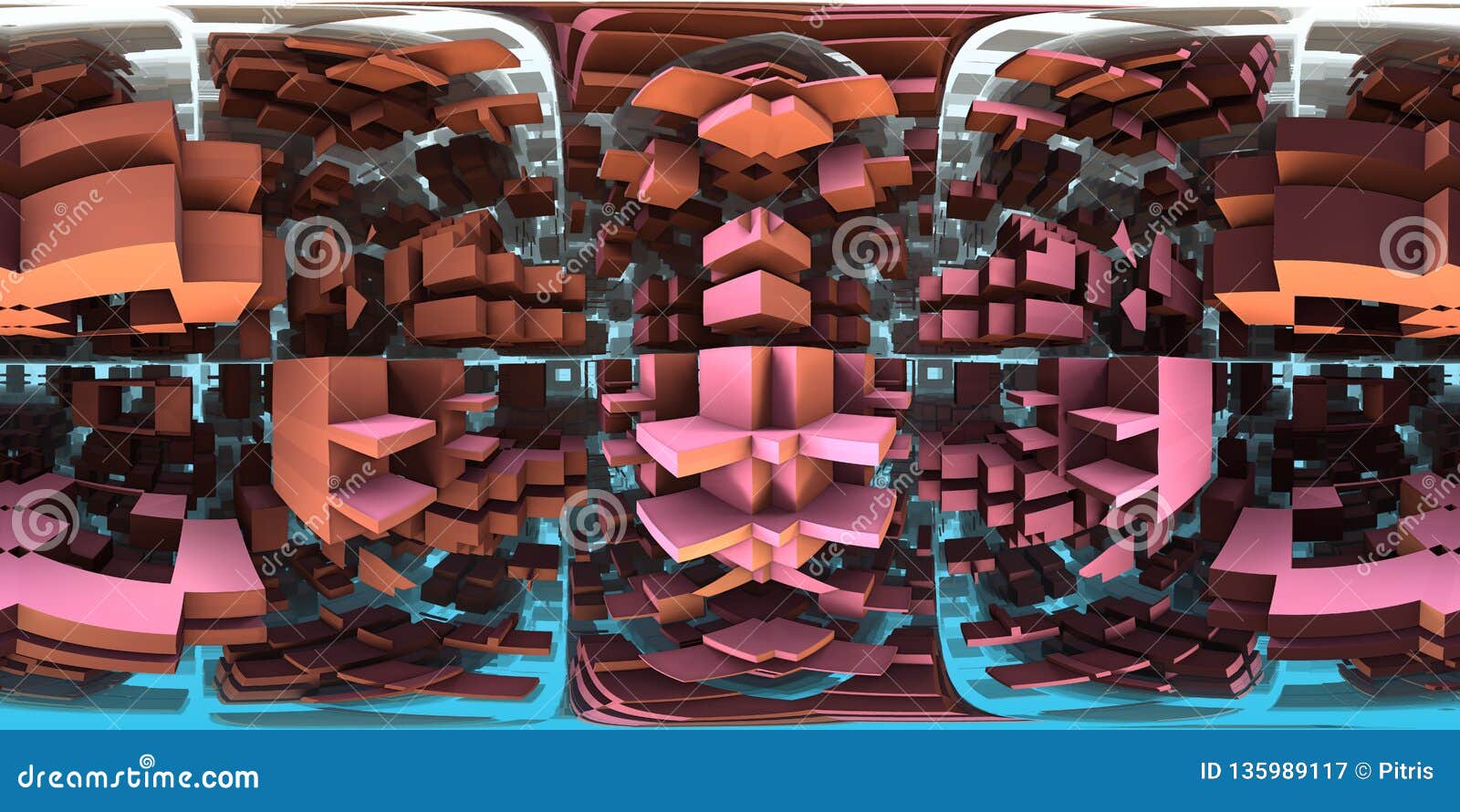 360 Degree Labyrinth, Abstract Maze Background, Equirectangular ...