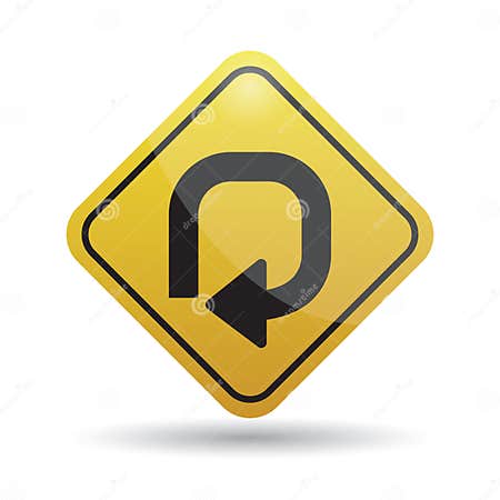 270-degree Loop on Right Sign. Vector Illustration Decorative Design ...