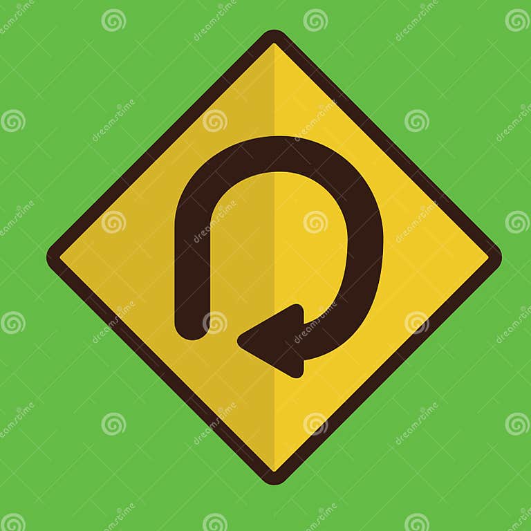 Degree Loop Road Sign. Vector Illustration Decorative Design Stock ...