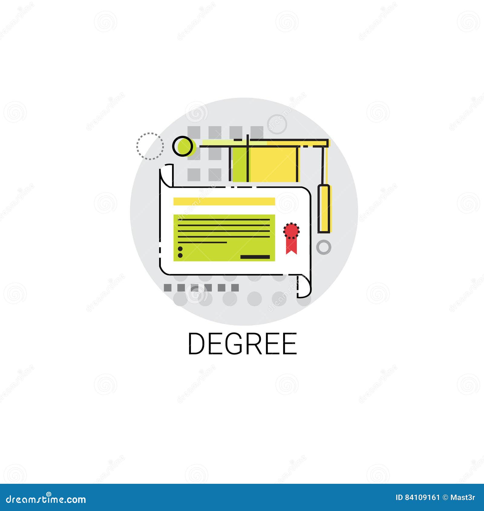Degree Online Learning Distance Education Icon Stock Vector ...