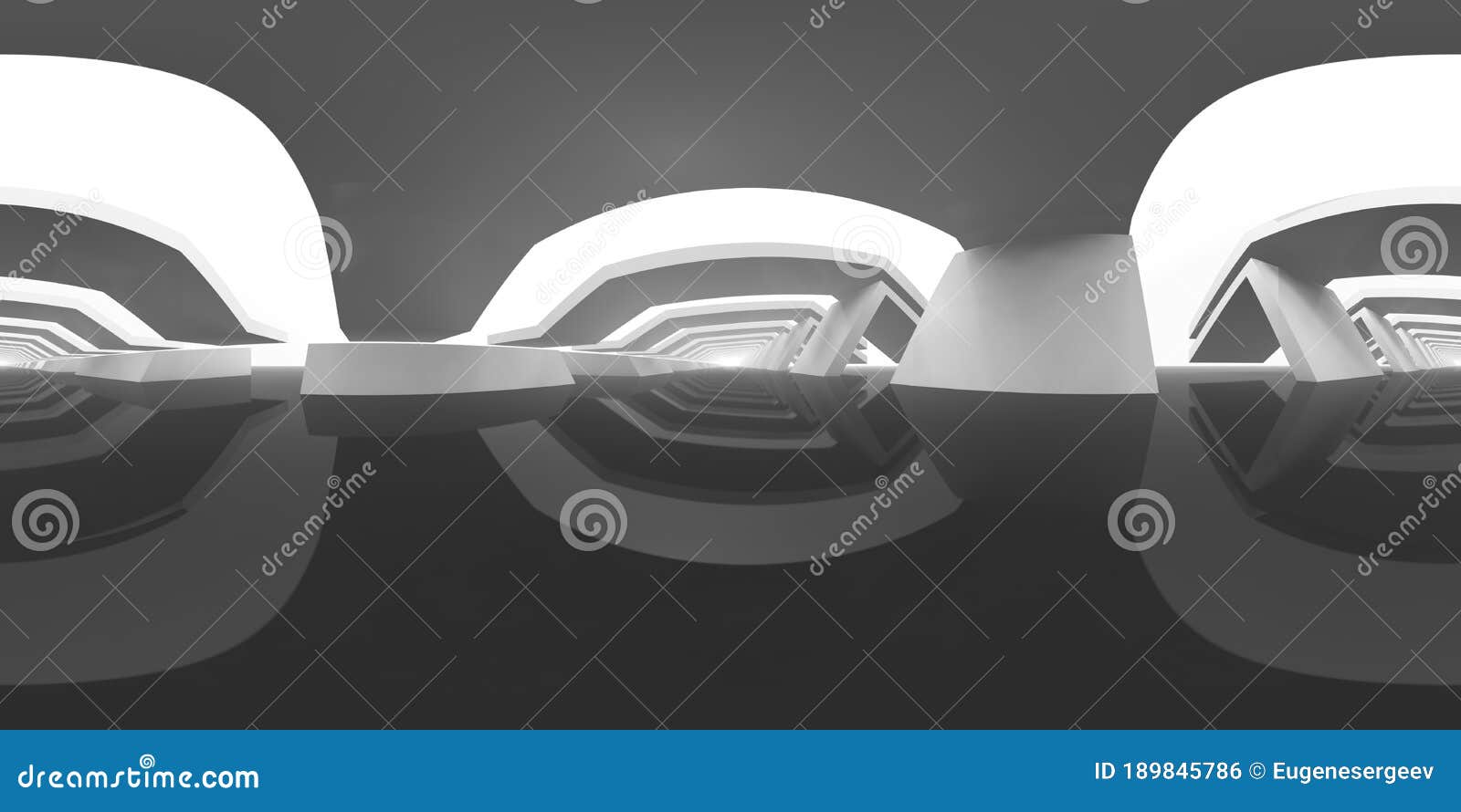 360 Degree Panorama. Abstract Digital Background 3d Stock Illustration ...