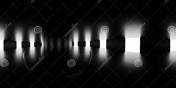 360 Degree Panorama of Abstract Minimalist Light and Shadow Scene Stock ...