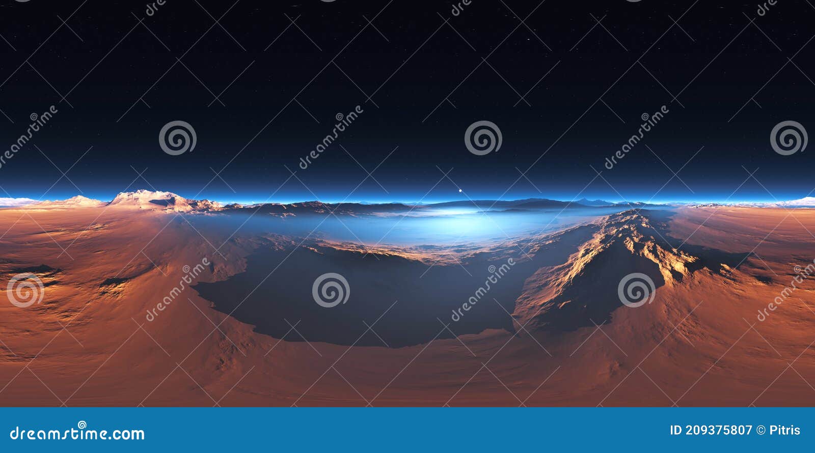 360 Degree Desert Landscape. Equirectangular Projection, Environment ...