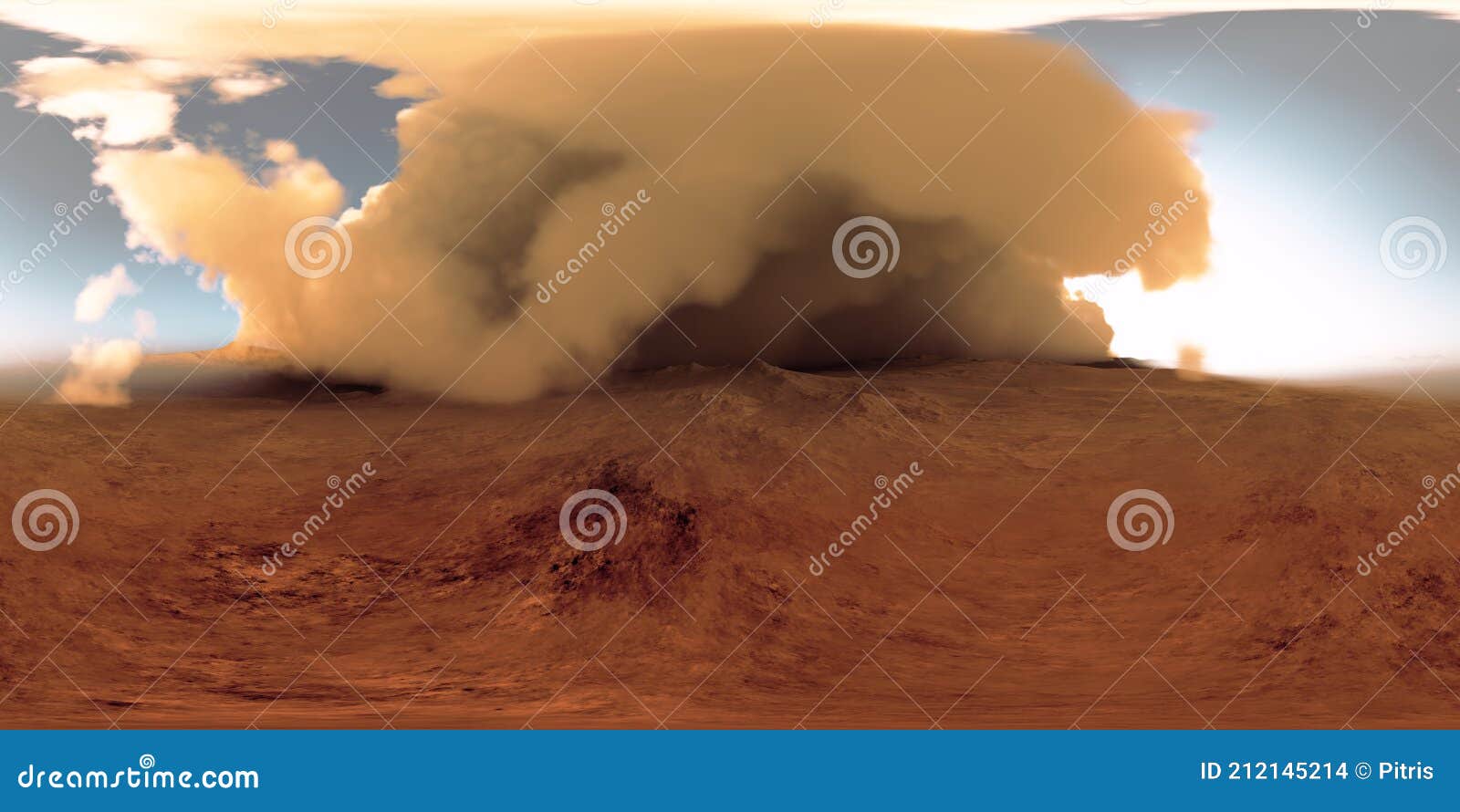 360 Degree Panorama of the Massive Dust Storm Sweeping Across Surface ...