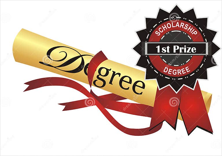 Degree and prize stock illustration. Illustration of honor - 9083916