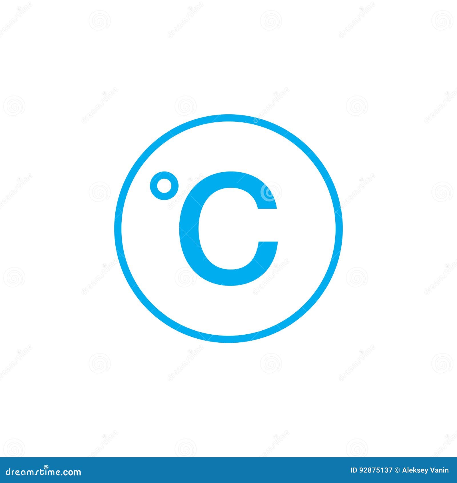 Degree Sign, Celsius Icon Isolated on White Background. Vector ...