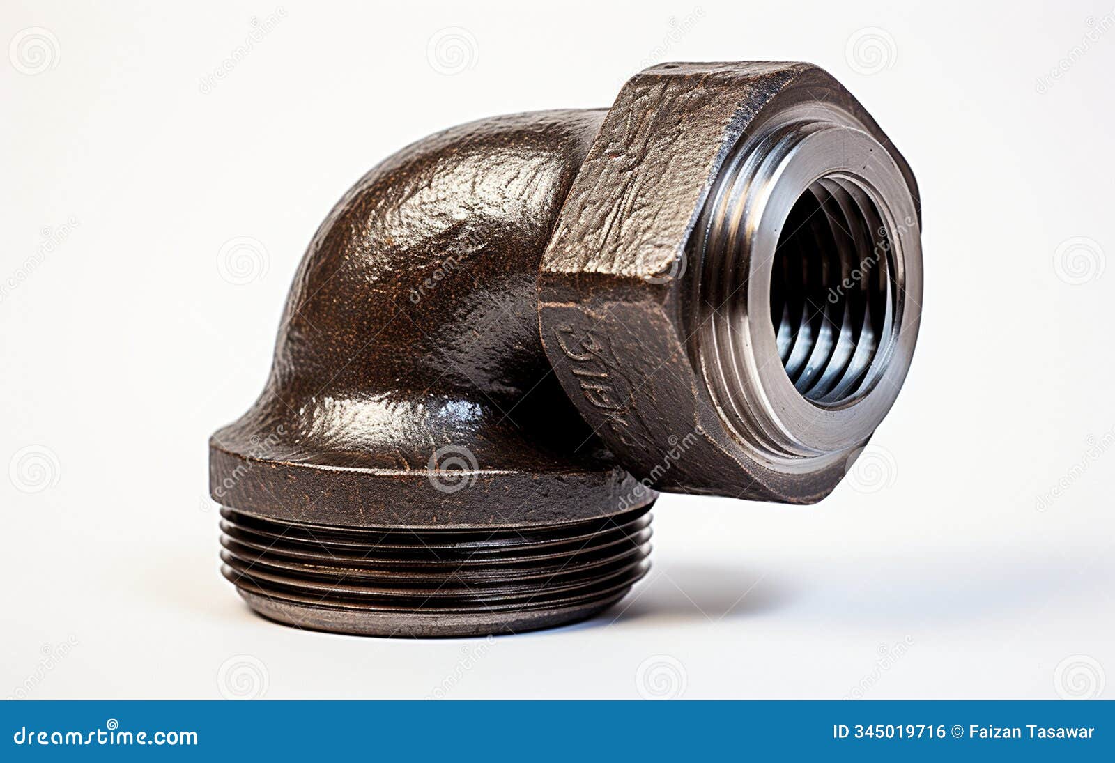 90-Degree Socket Weld Iron Elbow on Transparency Stock Photo - Image of ...