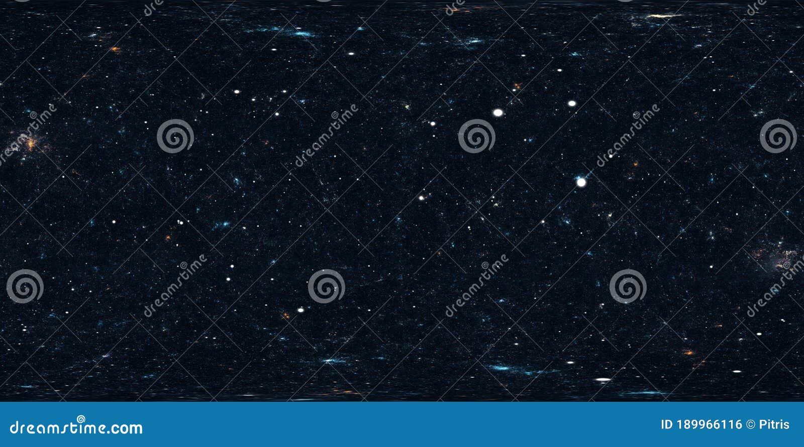 360 Degree Star Field Panorama With Open Star Cluster, Environment HDRI ...