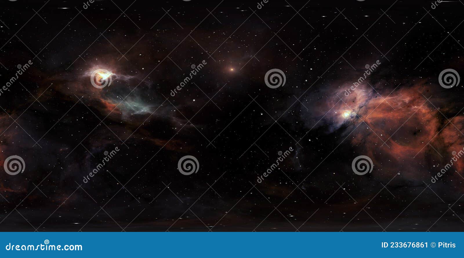 360 Degree Space Background. Panorama, Environment 360 HDRI Map Stock ...