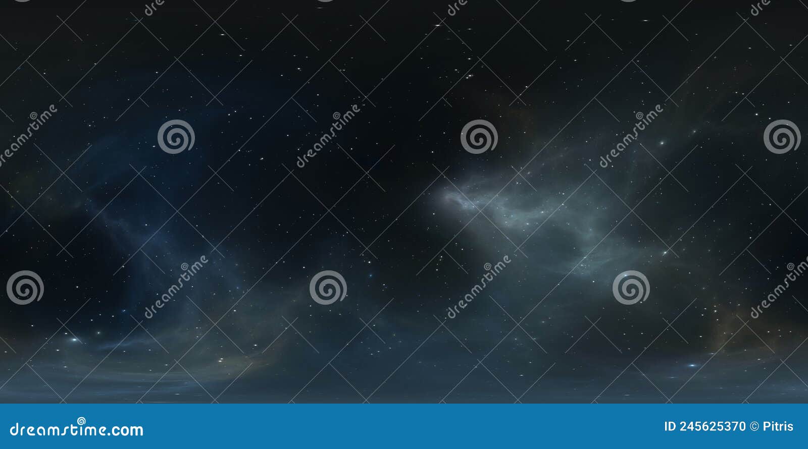 360 Degree Space Background with Stars Panorama, Equirectangular ...