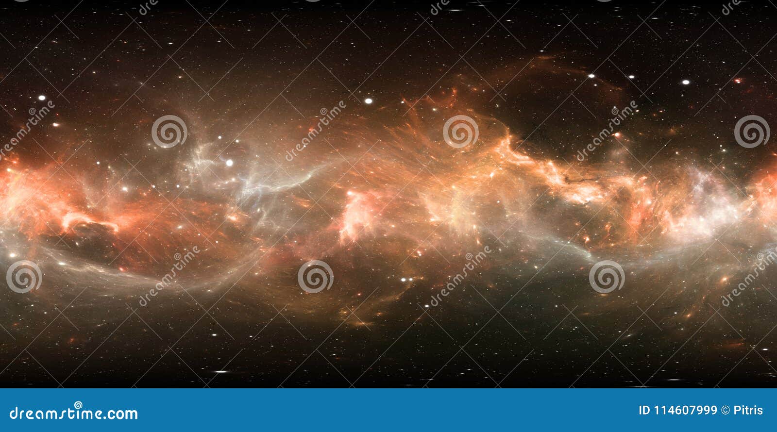 360 Degree Space Galaxy Panorama, Equirectangular Projection ...