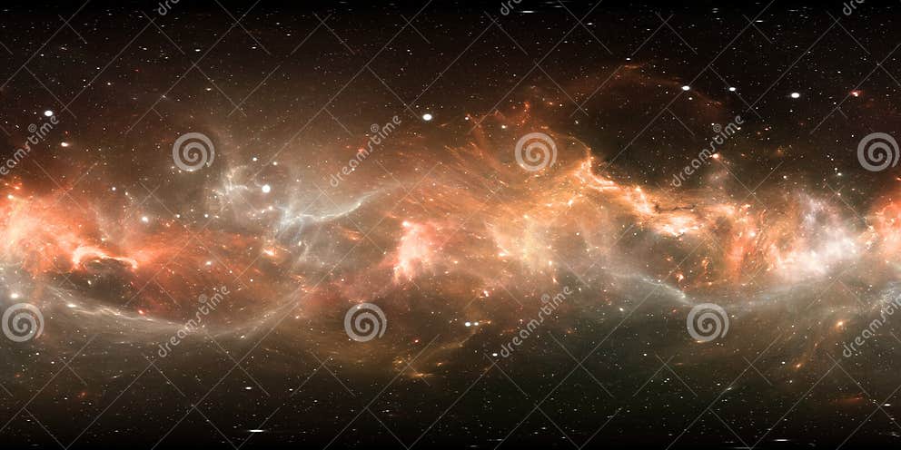 360 Degree Space Galaxy Panorama, Equirectangular Projection ...
