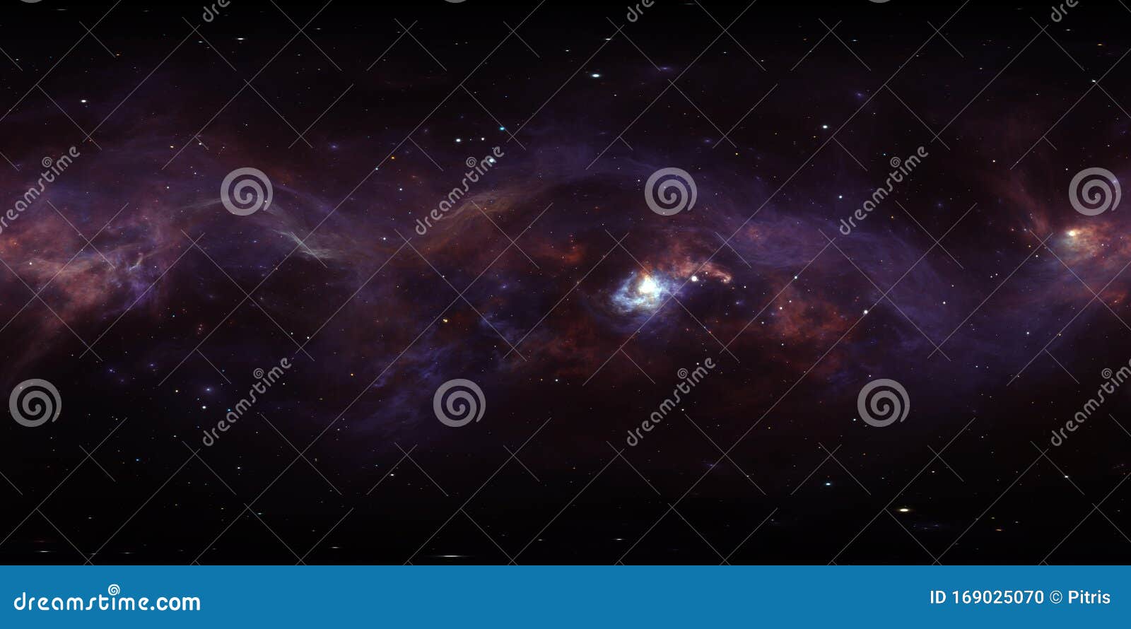 360 Degree Space Nebula, Equirectangular Projection, Environment Map ...