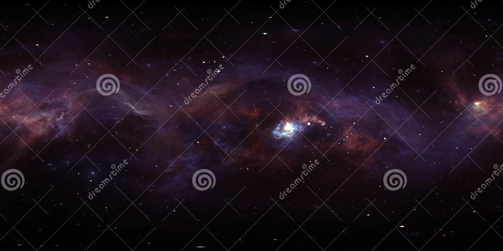 360 Degree Space Nebula, Equirectangular Projection, Environment Map ...