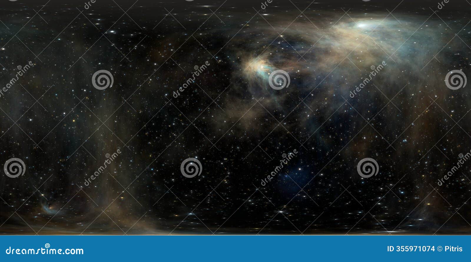 360 Degree Starry Night Sky Texture, Night Alien Desert Landscape ...