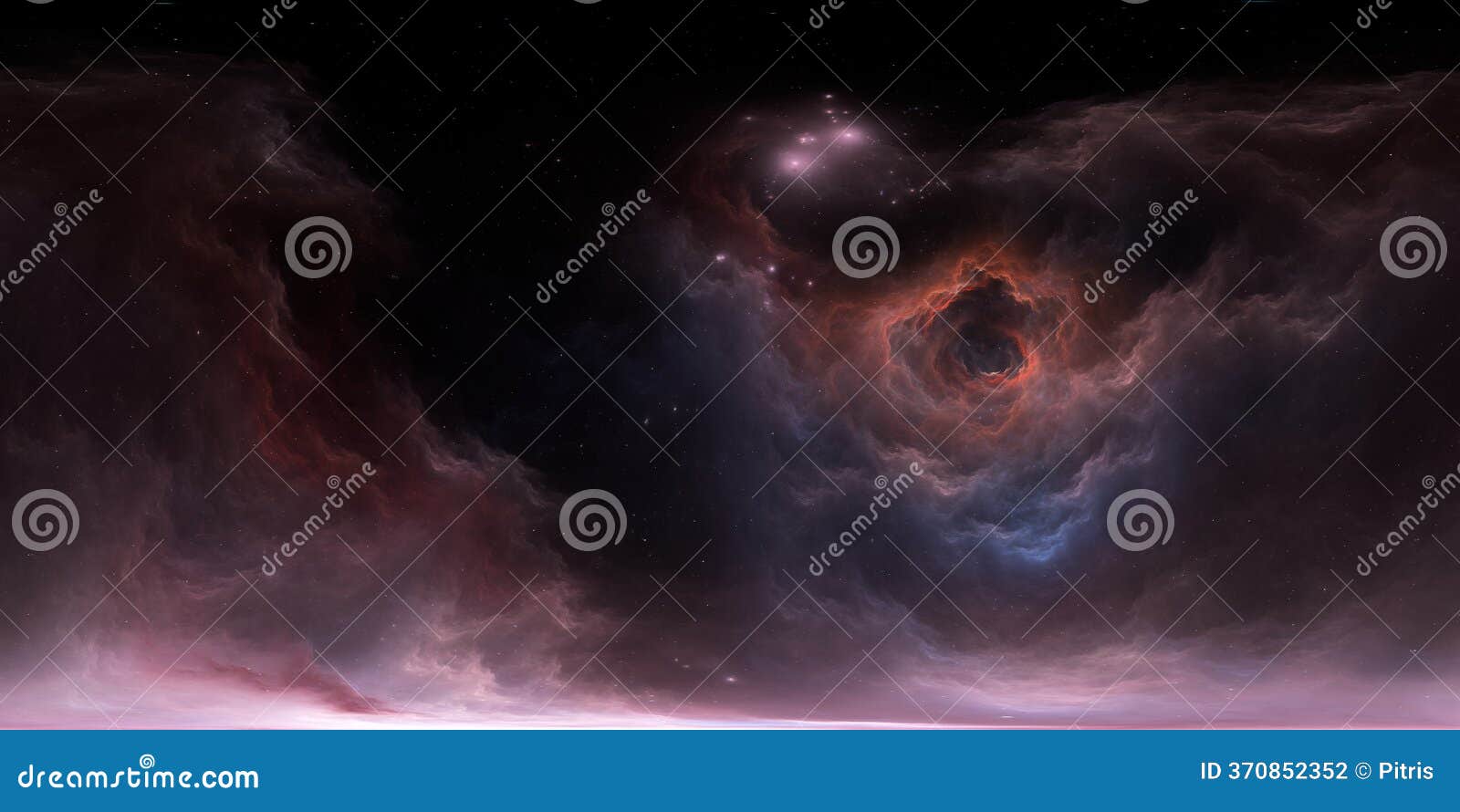 360 Degree Starry Night Sky Texture, Night Alien Desert Landscape ...