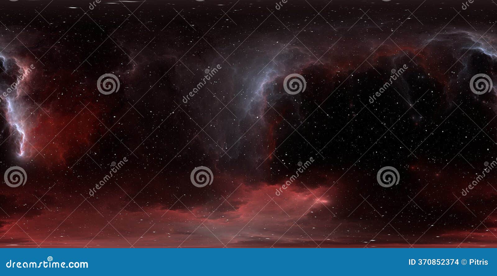 360 Degree Starry Night Sky Texture, Night Alien Desert Landscape ...