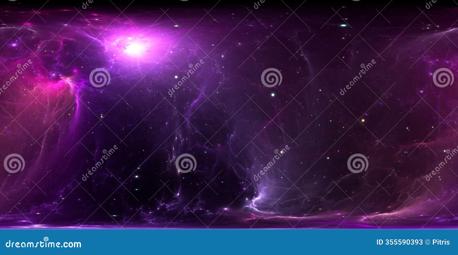 360 Degree Starry Night Sky Texture, Night Alien Desert Landscape ...