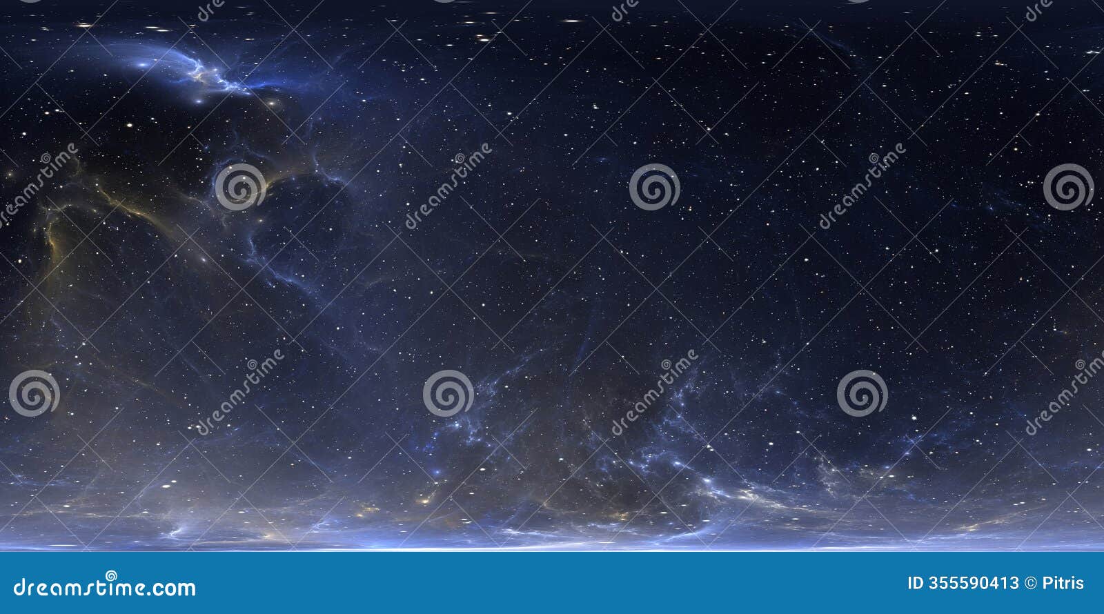 360 Degree Starry Night Sky Texture, Night Desert Landscape ...