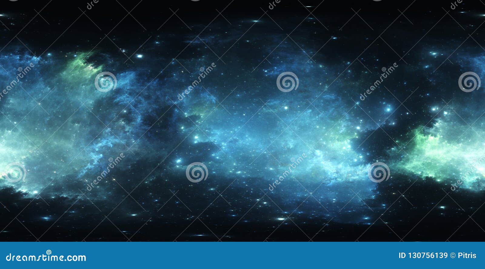 360 Degree Space Nebula Panorama, Equirectangular Projection ...