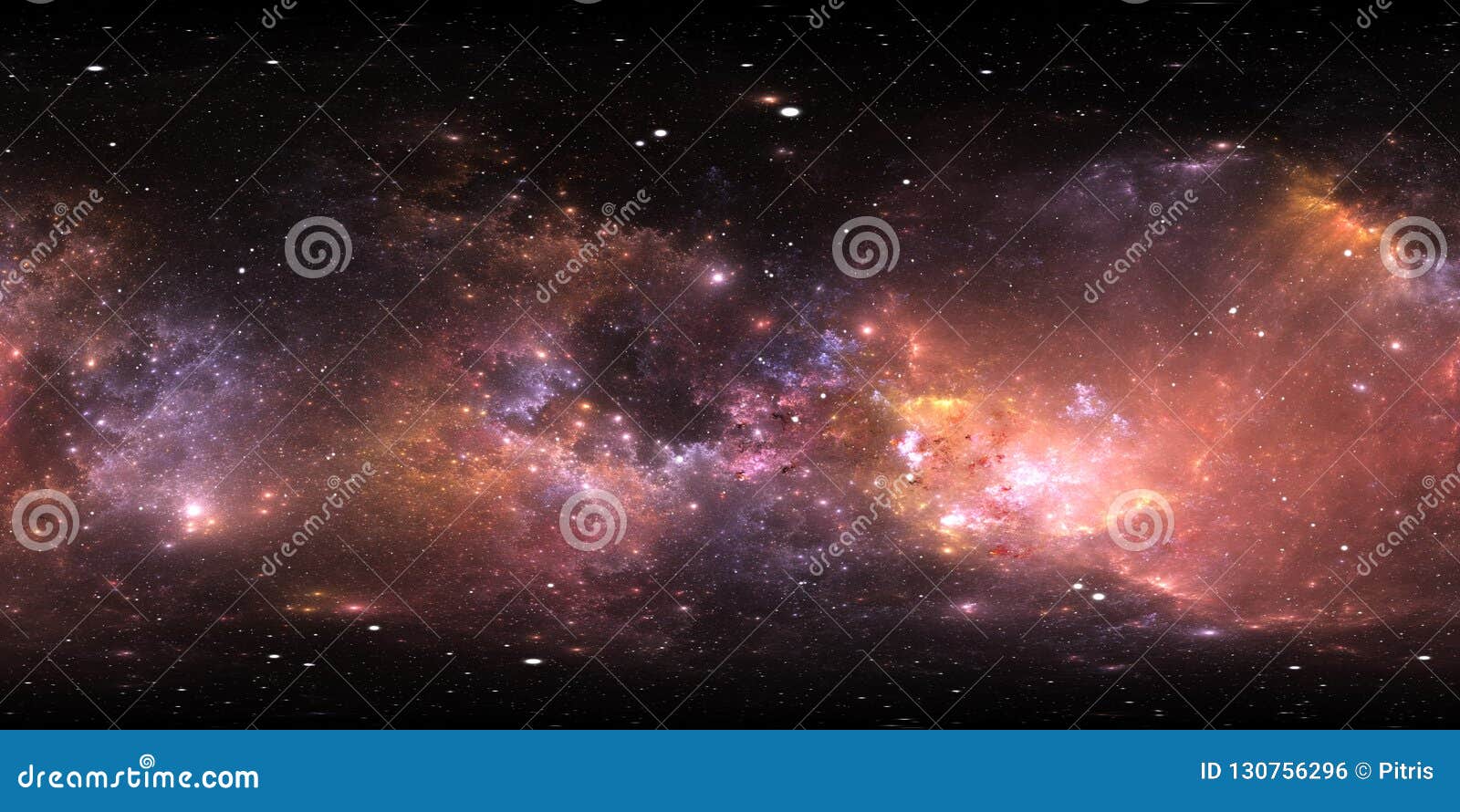 360 Degree Space Nebula Panorama, Equirectangular Projection ...