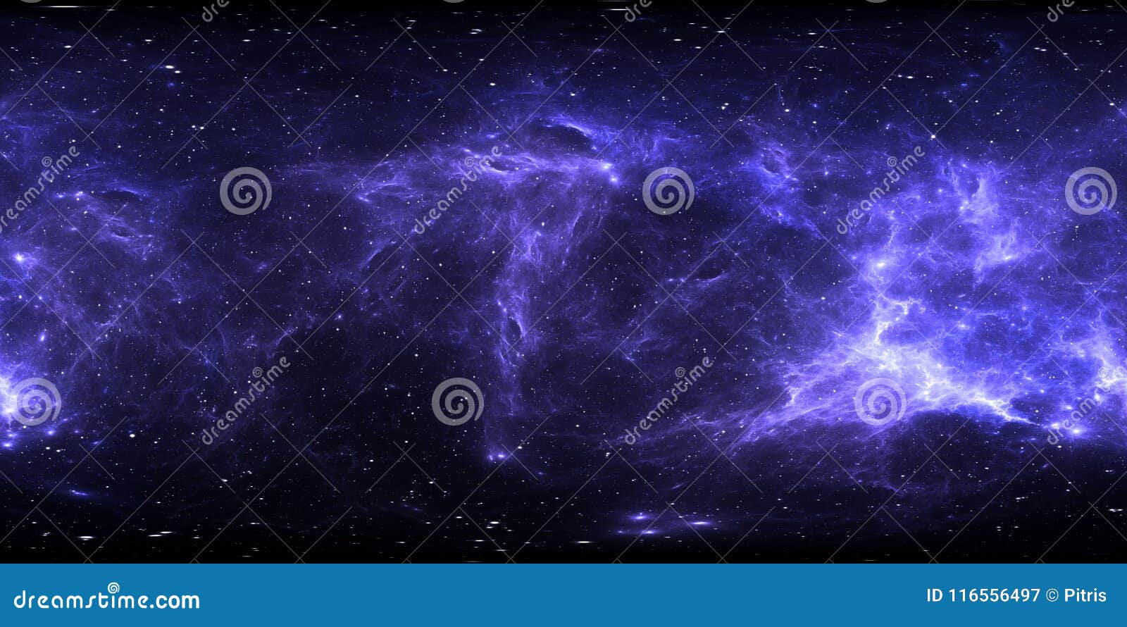 360 Degree Space Nebula Panorama, Equirectangular Projection ...