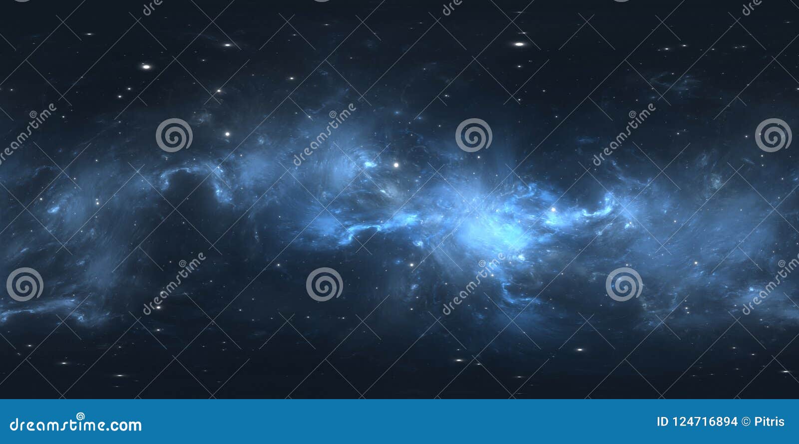 360 Degree Space Nebula Panorama, Equirectangular Projection ...