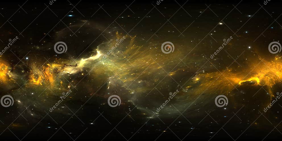360 Degree Space Nebula Panorama, Equirectangular Projection ...