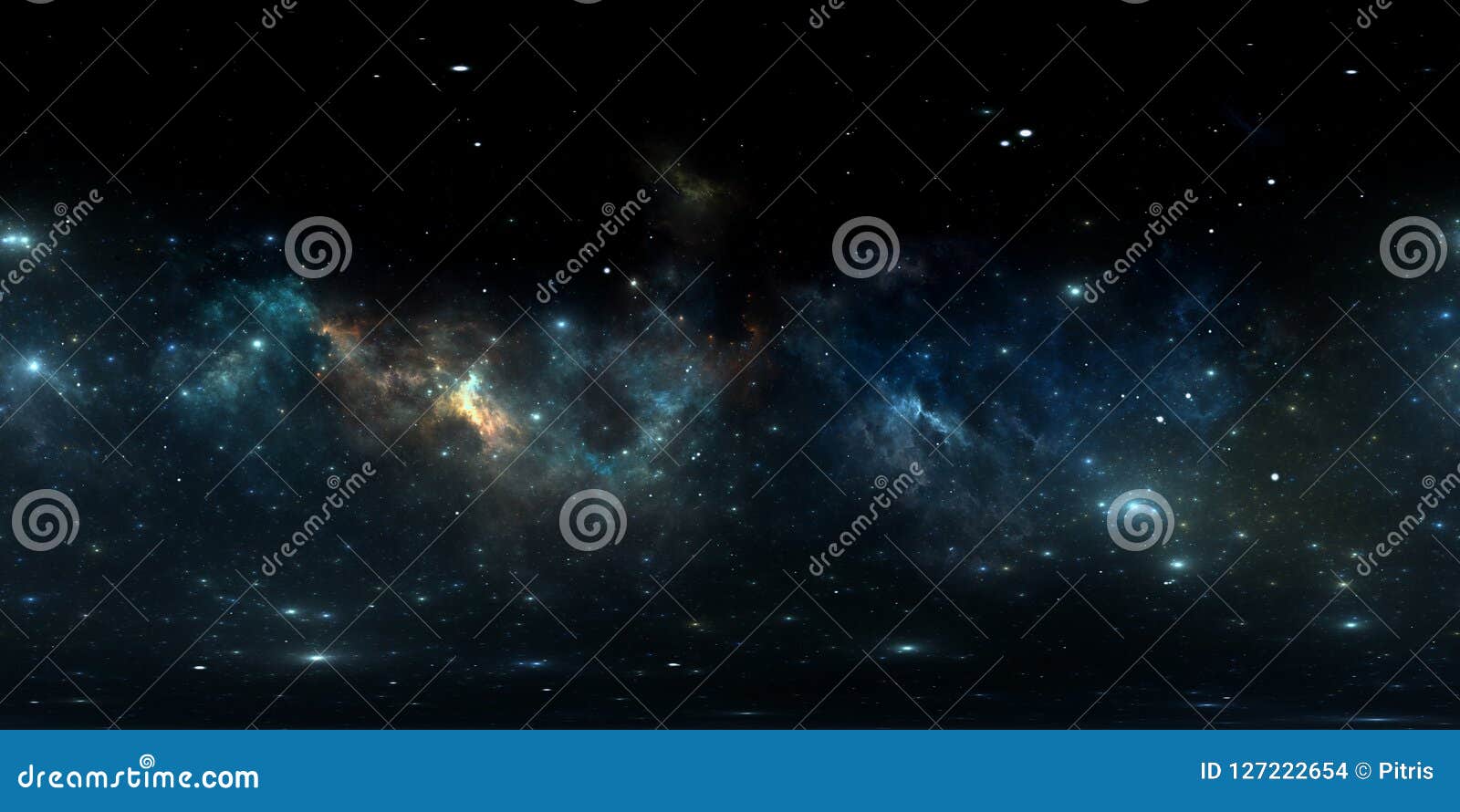 360 Degree Space Nebula Panorama, Equirectangular Projection ...