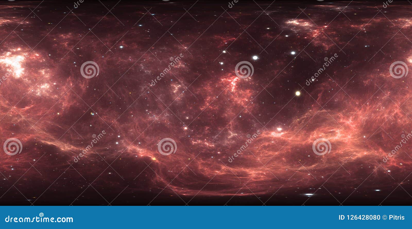 360 Degree Space Nebula Panorama, Equirectangular Projection ...