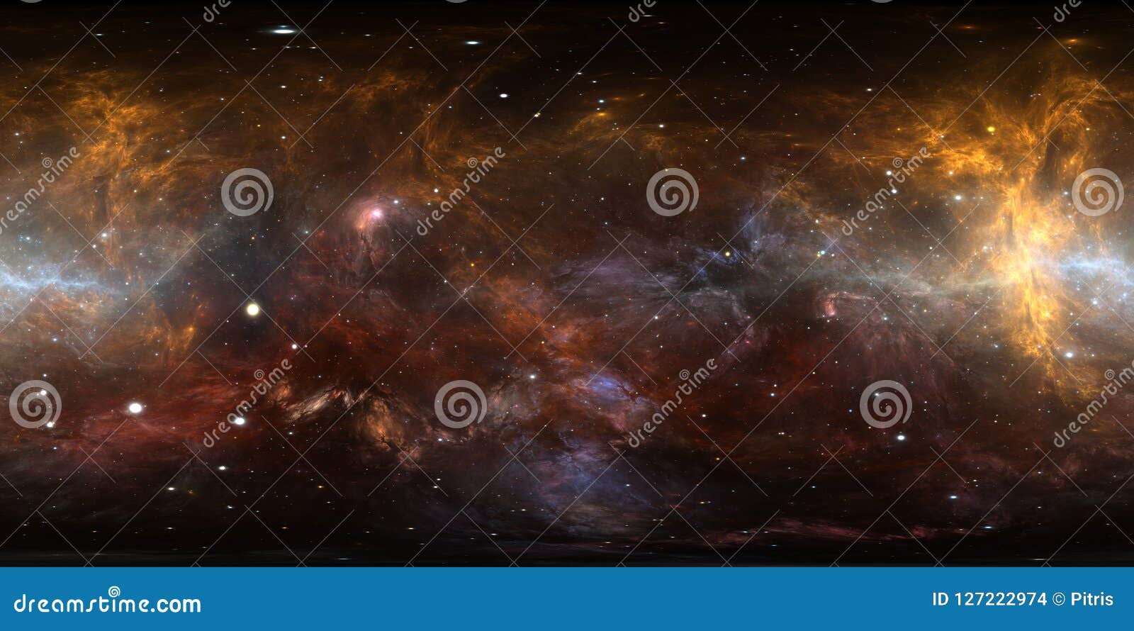 360 Degree Space Nebula Panorama, Equirectangular Projection ...