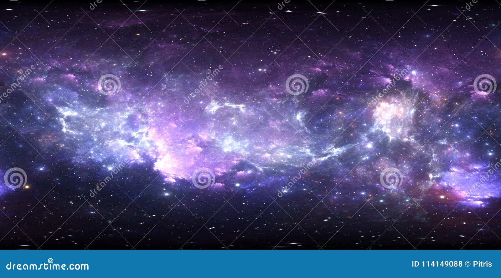 360 Degree Space Panorama, Equirectangular Projection, Environment Map ...