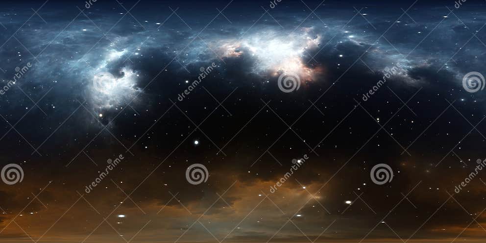 360 Degree Space Panorama, Equirectangular Projection, Environment Map ...