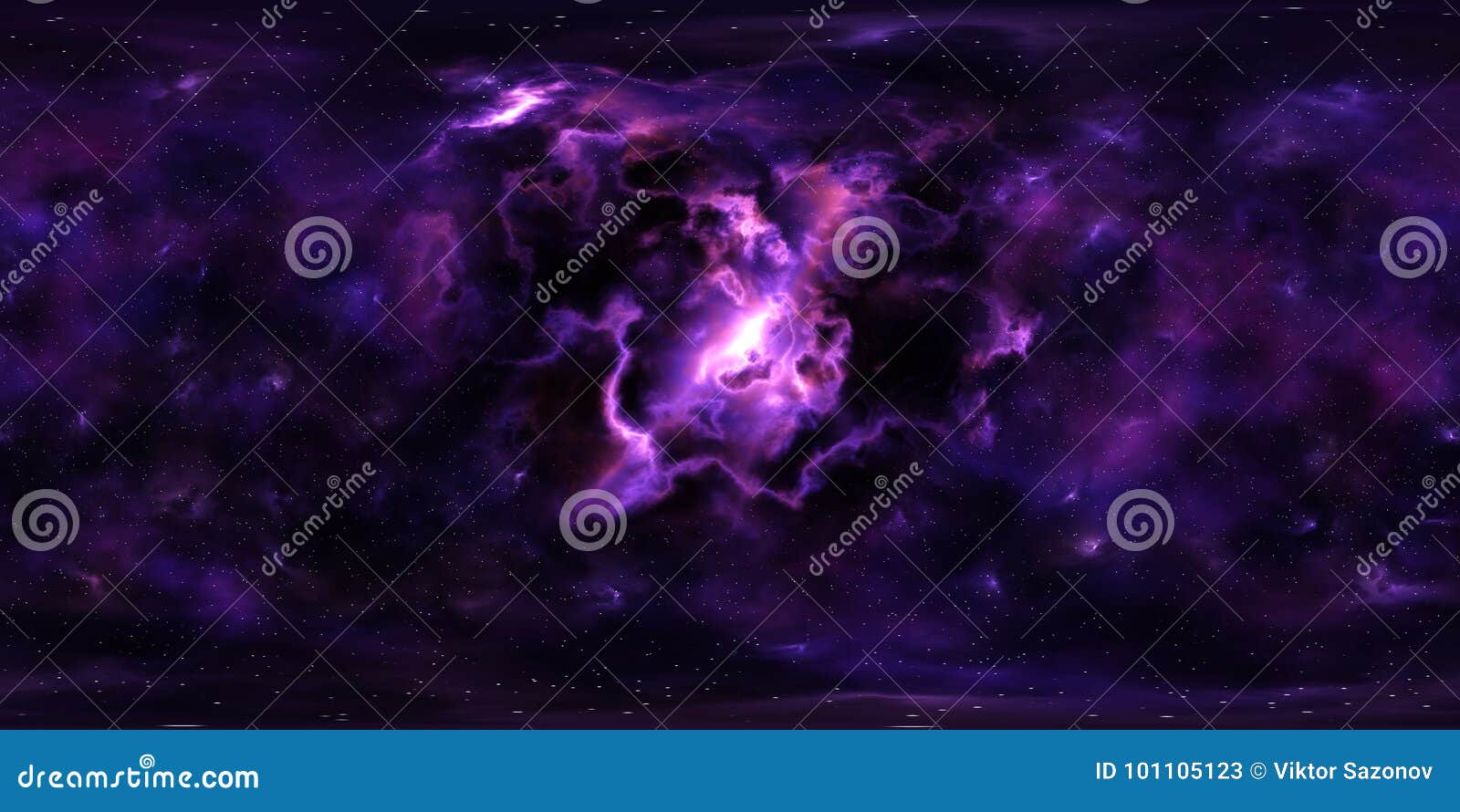 Deep Space Stars and Nebula 360 Degree Panorama Stock Illustration ...