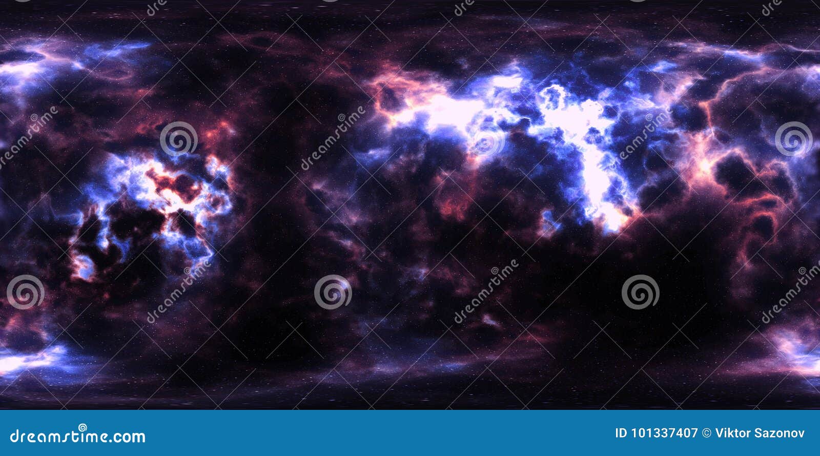 Deep Space Stars and Nebula 360 Degree Panorama Stock Illustration ...