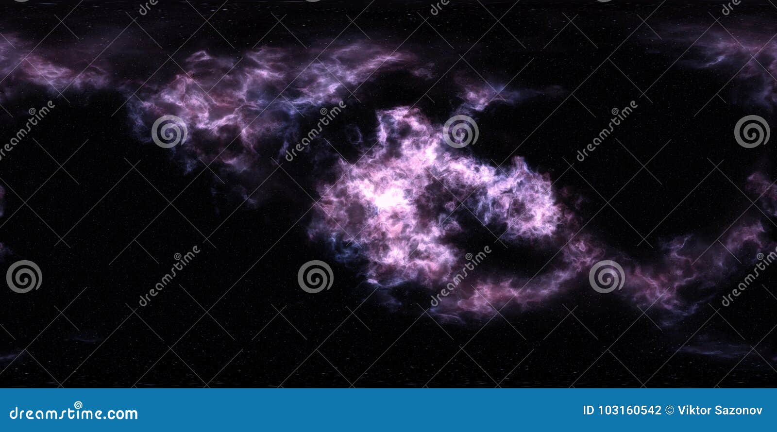 Deep Space Stars and Nebula 360 Degree Panorama Stock Illustration ...